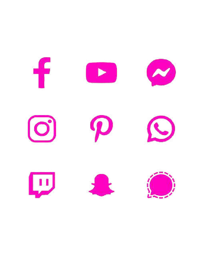 HD Pink Social Media Logos Icons PNG 7017516950590065swrzvex81 Removebg Preview Copy 0 | PDF