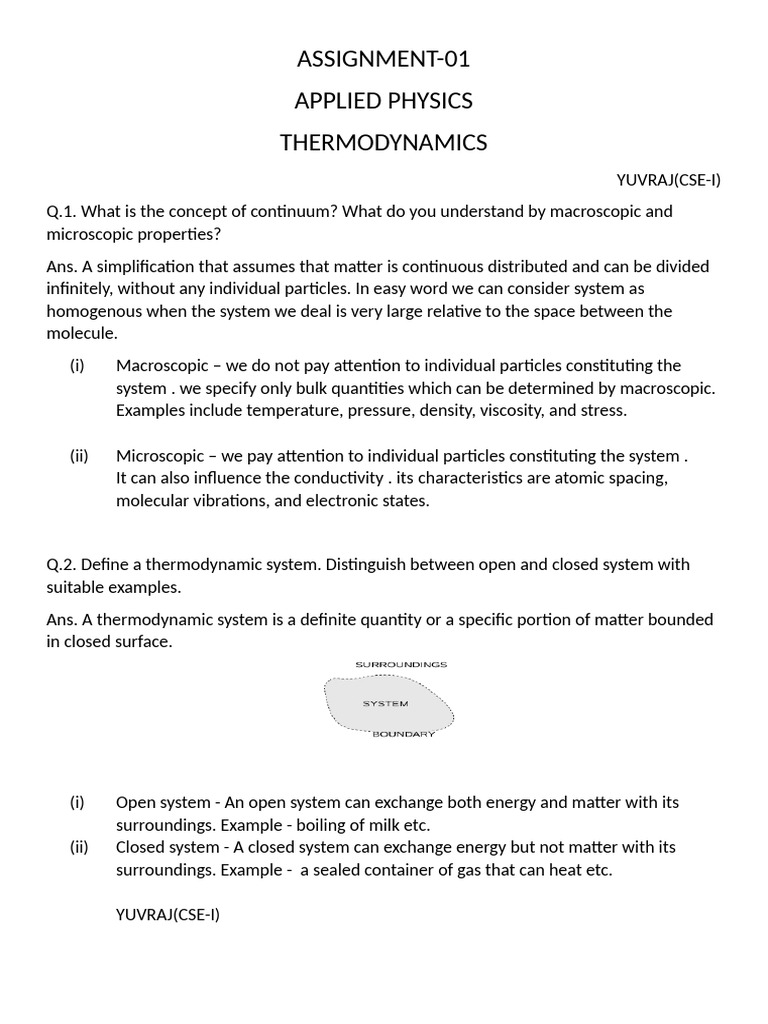 Yuvraj Physics Assignment | PDF | Heat | Temperature