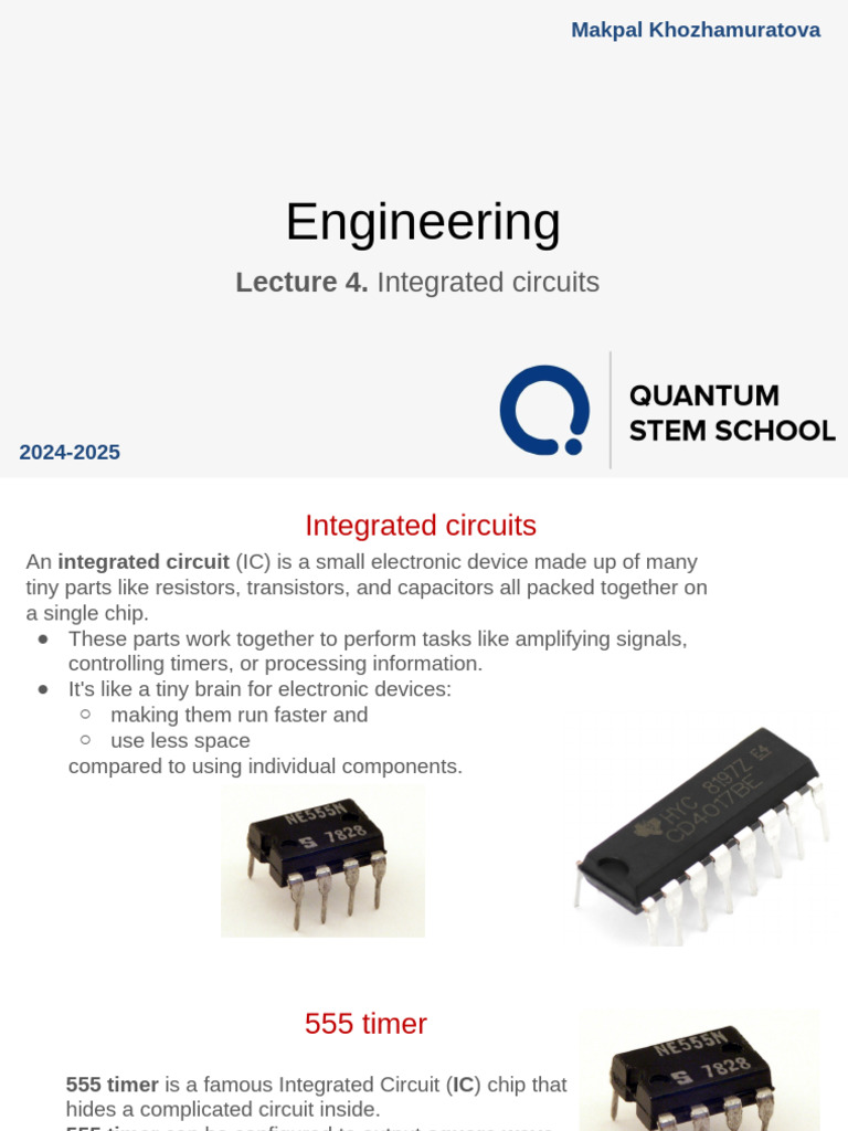 Lecture 4. Integrated Circuits | PDF | Electronic Circuits | Integrated ...