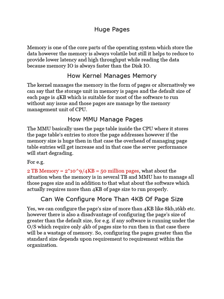 Hugepages | PDF | Computer Data Storage | Databases