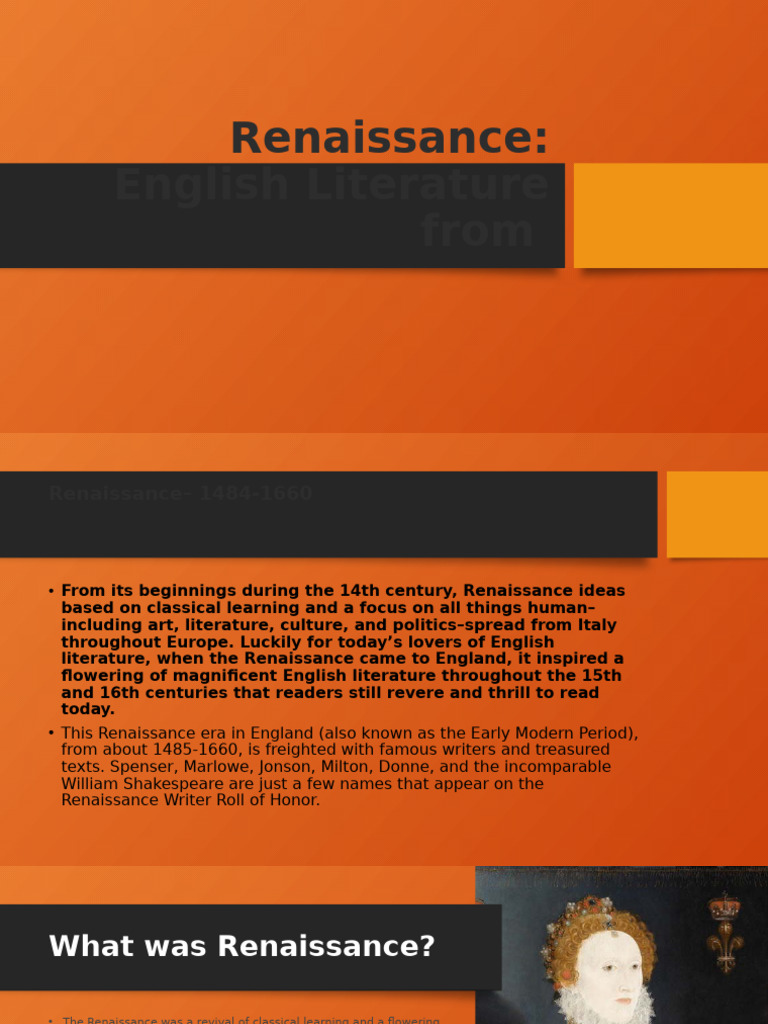 Renaissance | PDF | William Shakespeare | Renaissance