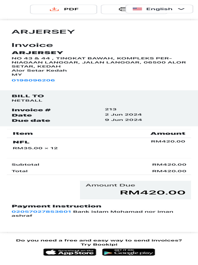 Invoice #213 | PDF