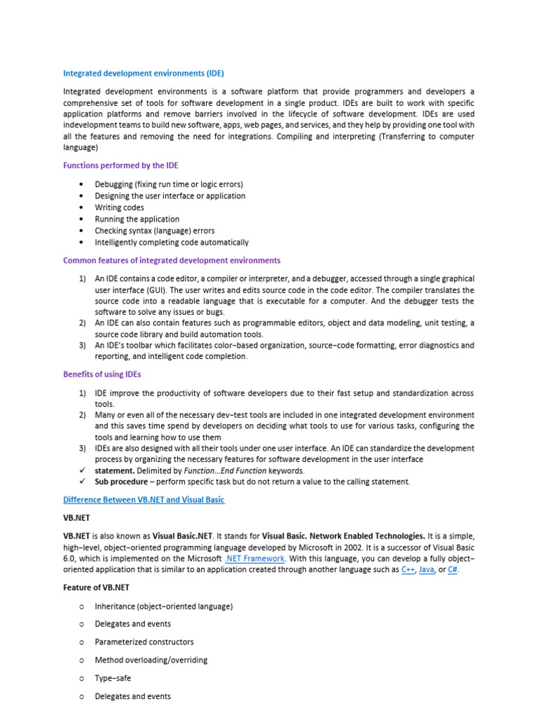 Topic 3 | PDF | Integrated Development Environment | Window (Computing)