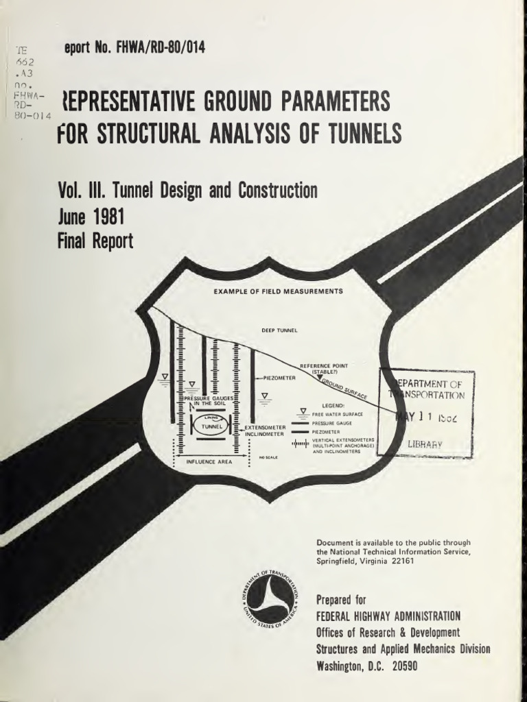 Tunnel Design: Ground Parameters Guide | PDF | Pressure Measurement ...