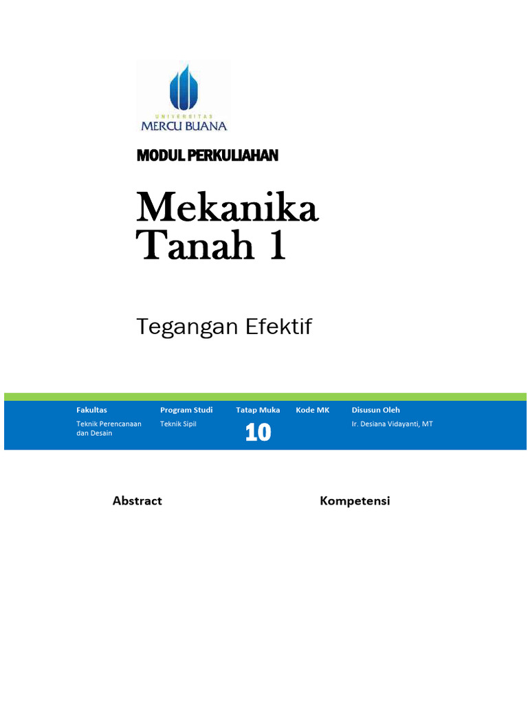 Modul 10 Tegangan Efektif | PDF