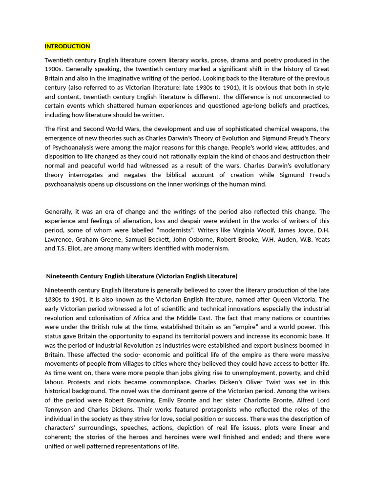 Early Twentieth Century-War Poetry | PDF | English Literature