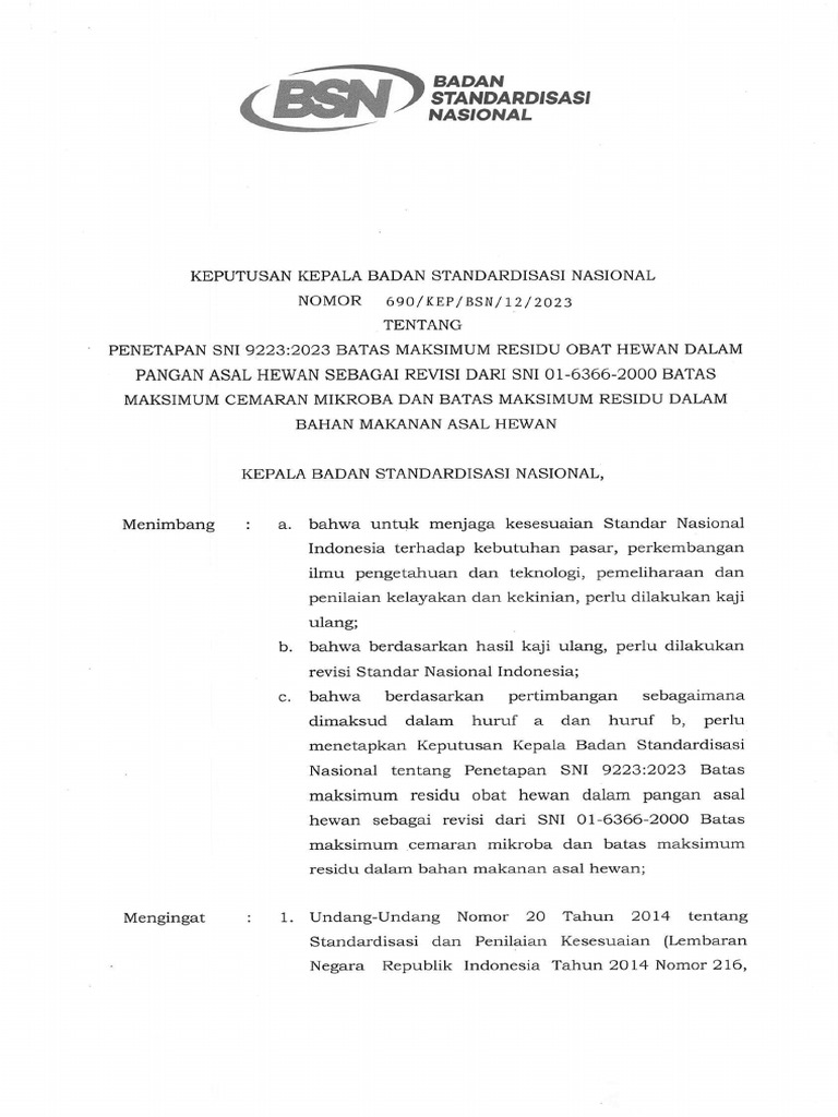 23kepka690 Rev SNI 9223 - 2023 - Full (BMR) | PDF