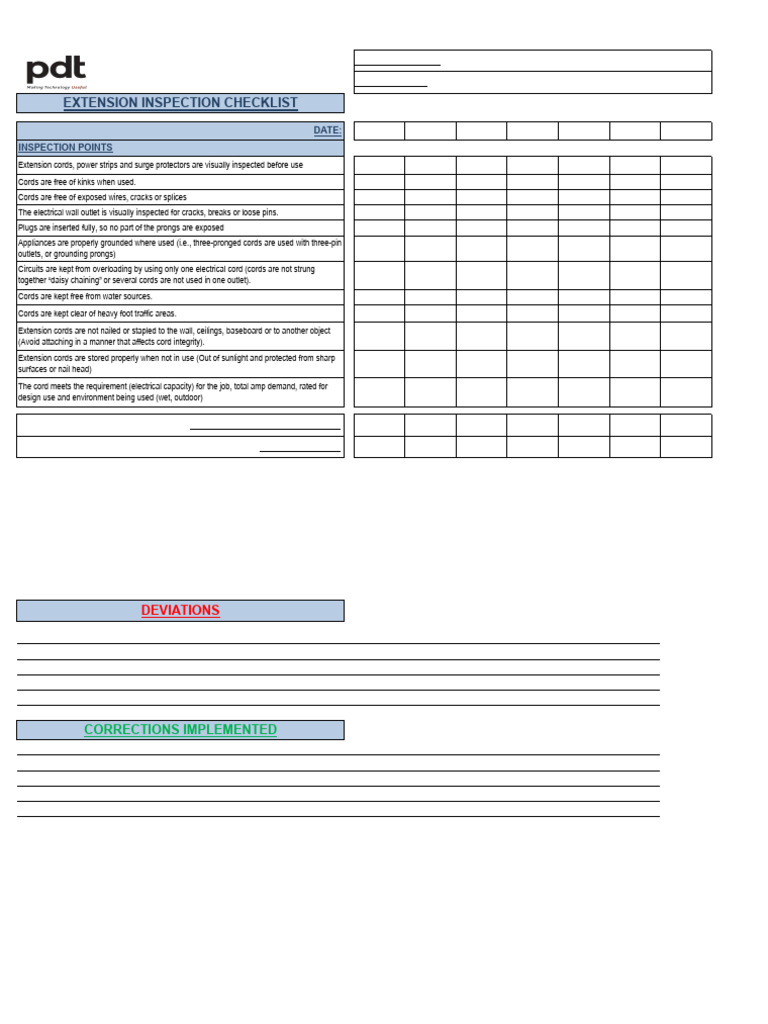 Extension Checklist | PDF