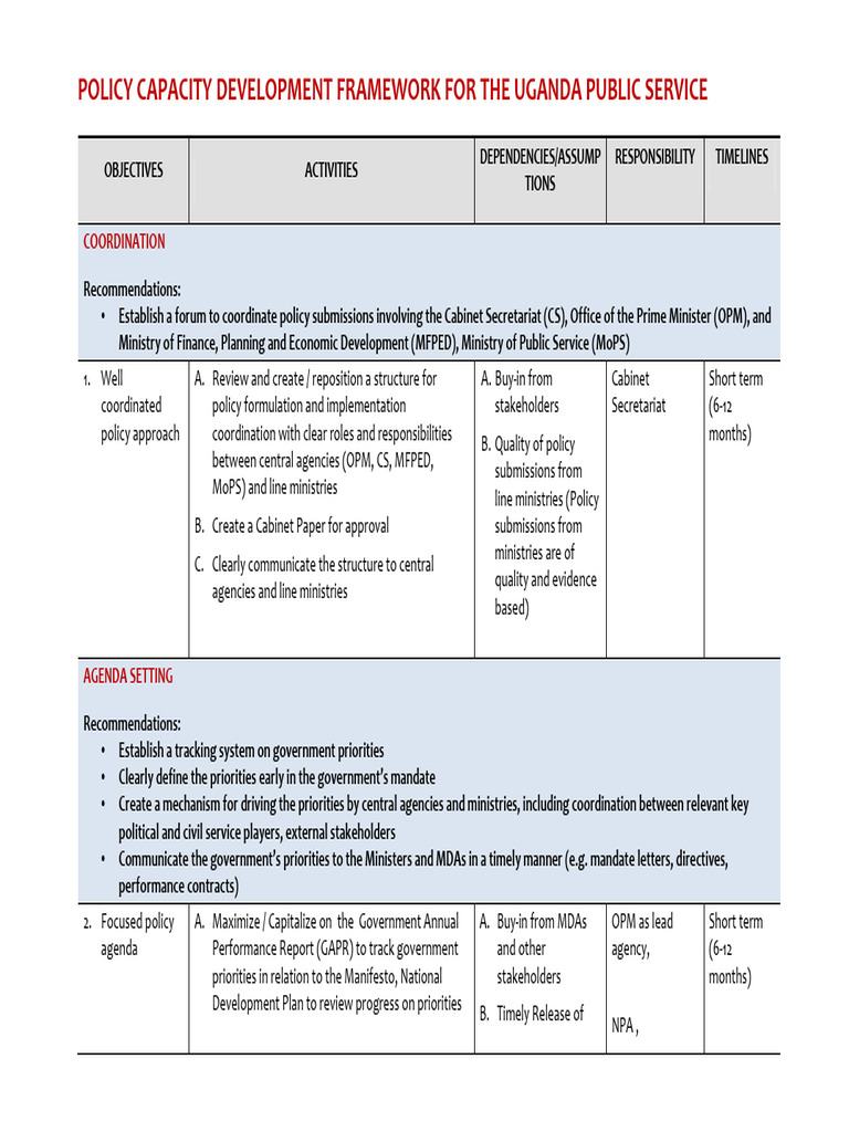 3b Policy Capacity Development Framework | PDF | Policy | Project Management