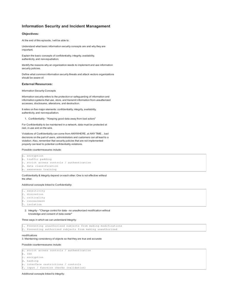 Information Security Basics and Policies | PDF | Information Security | Security