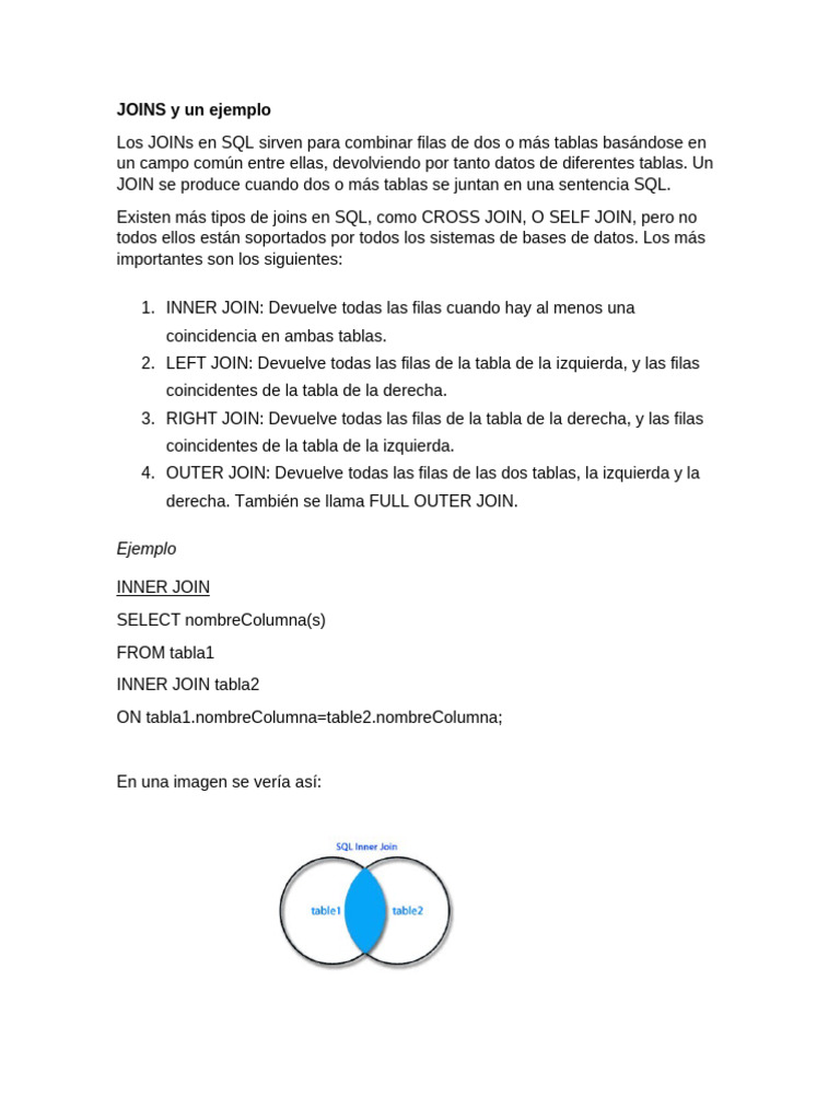 SQL y Terminologia Tablas | PDF | SQL | Bases de datos