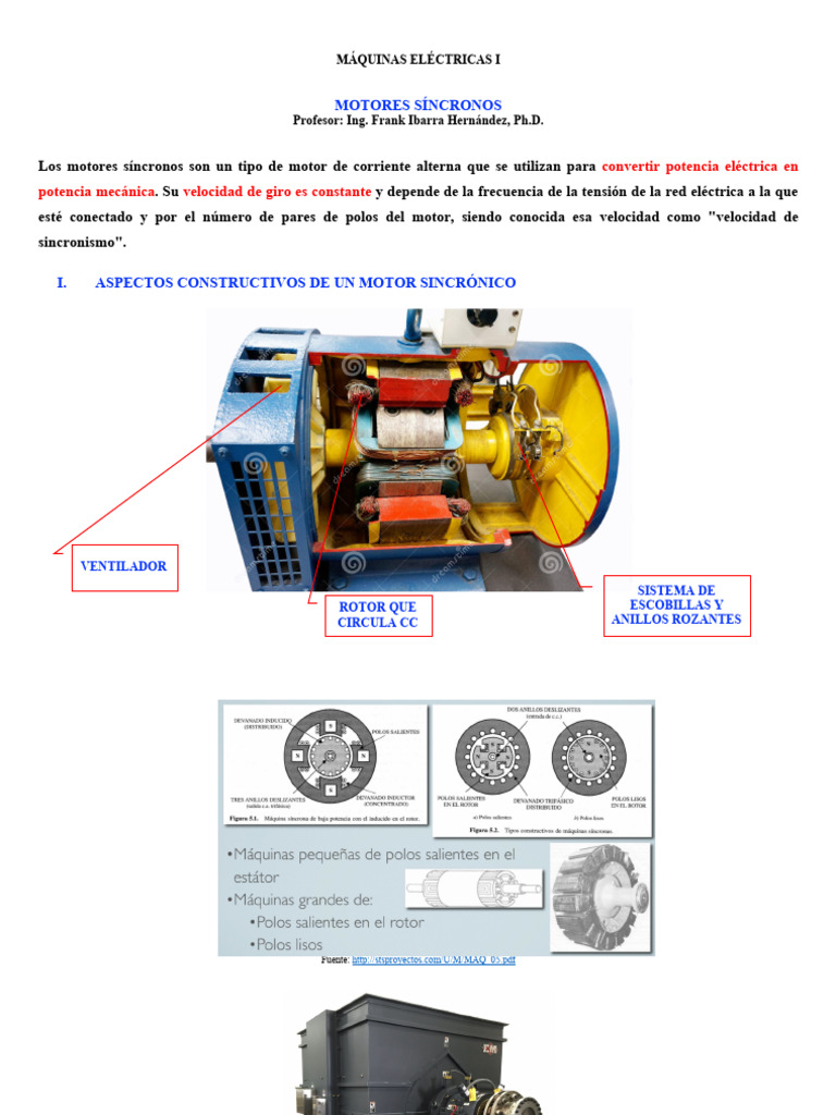 9 - Motores Síncronos | PDF | Motor eléctrico | Dispositivos magnéticos