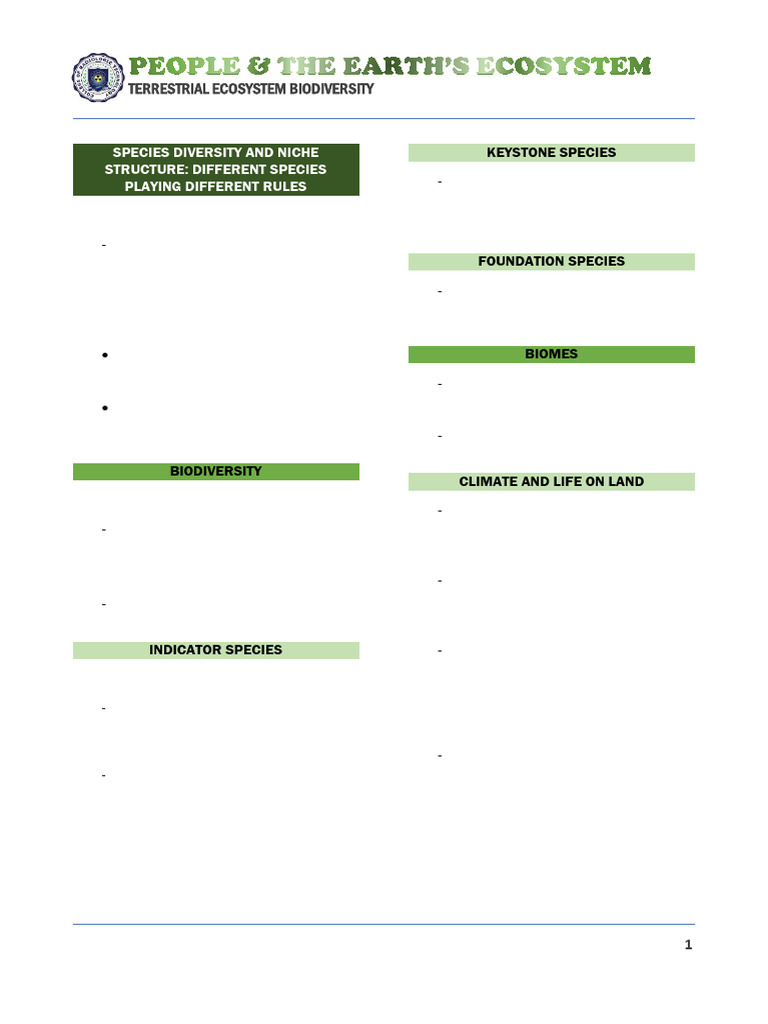Forest Biomes and Biodiversity Insights | PDF | Forests | Biodiversity