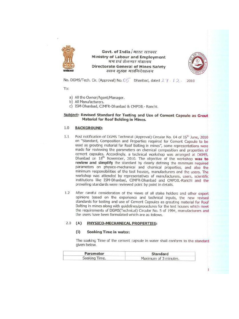 File - NO - 20 - Revised Circular On Cement Capsulesjijj | PDF