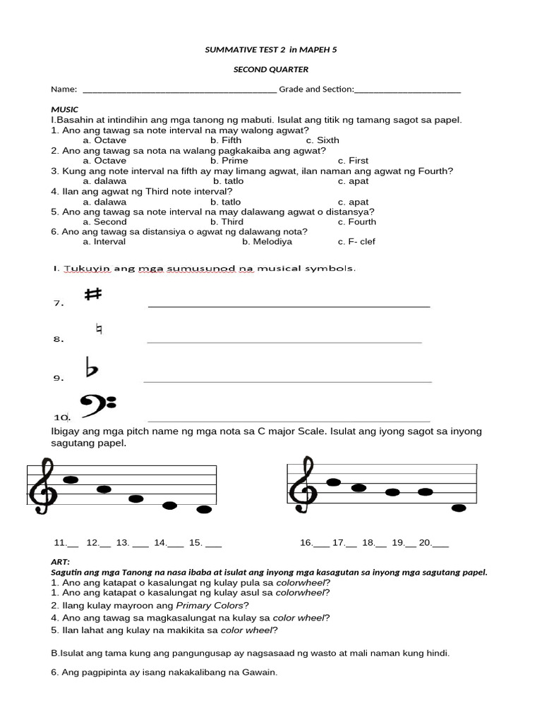ST_MAPEH 5_Q2_2 | PDF