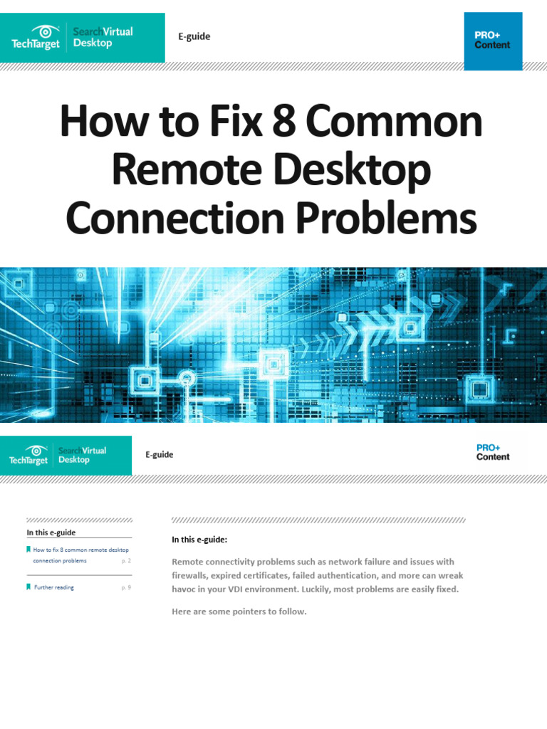 How To Fix 8 Common Remote Desktop Connection Problems | PDF | Domain ...