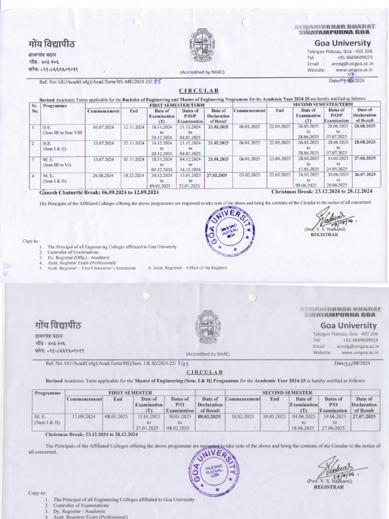 Academic Year Timetable 2024 25 | PDF