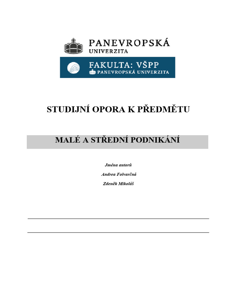 36.SO Male A Stredni Podnikani | PDF