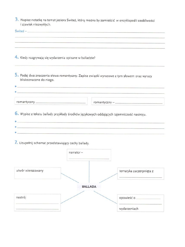 Język Polski - Lekcje Domowe - Klasa 8A - Karta Pracy 5 | PDF