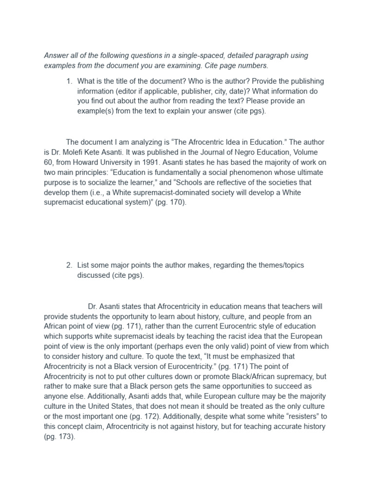 Document Analysis #1 | PDF | Liberal Arts Education