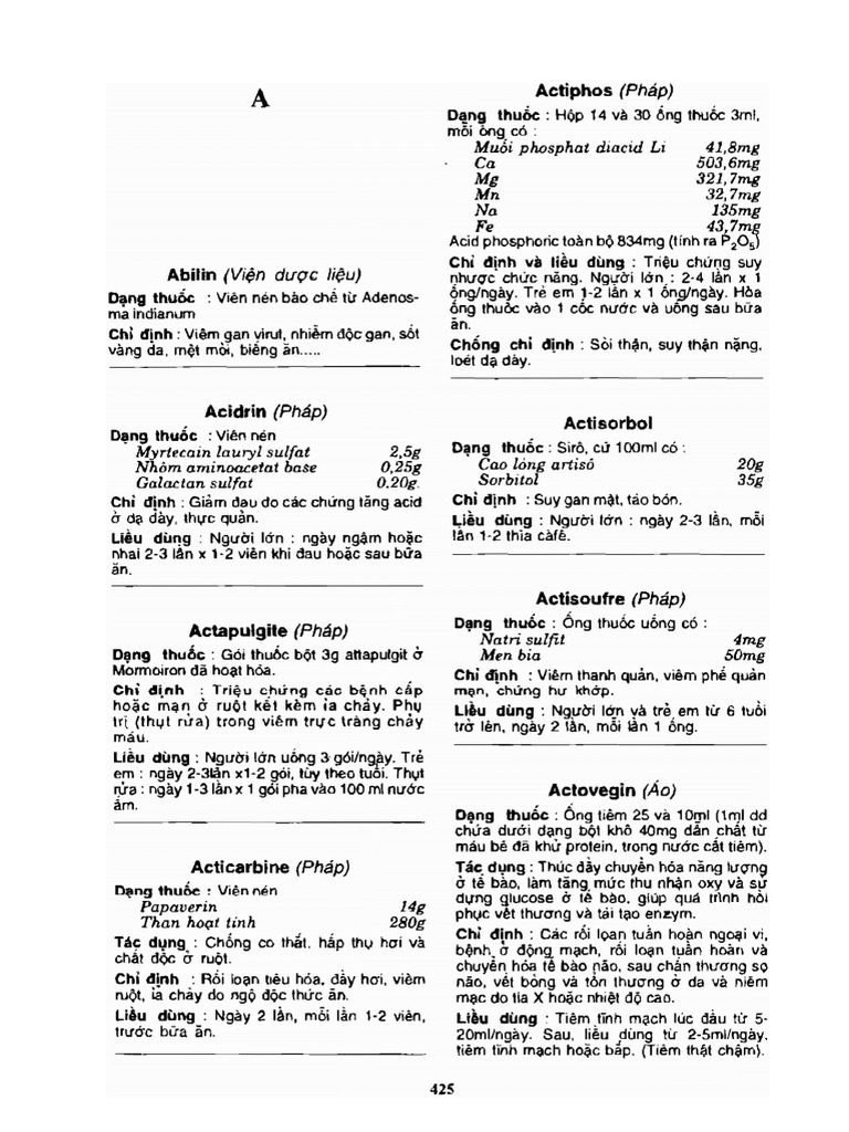 Abilin-Acidrin-Actapulgite-Acticarbine-Actiphos-Actisorbol-Actisoufre ...