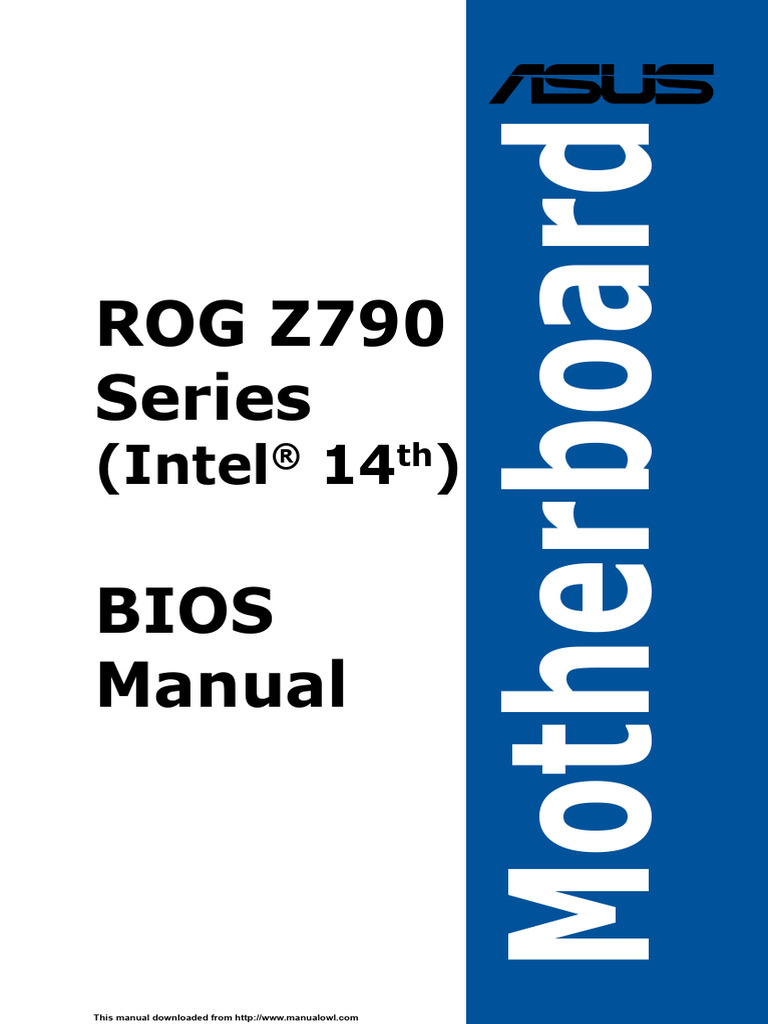 Z790 Dark Hero BIOS Manual | PDF | Bios | Booting