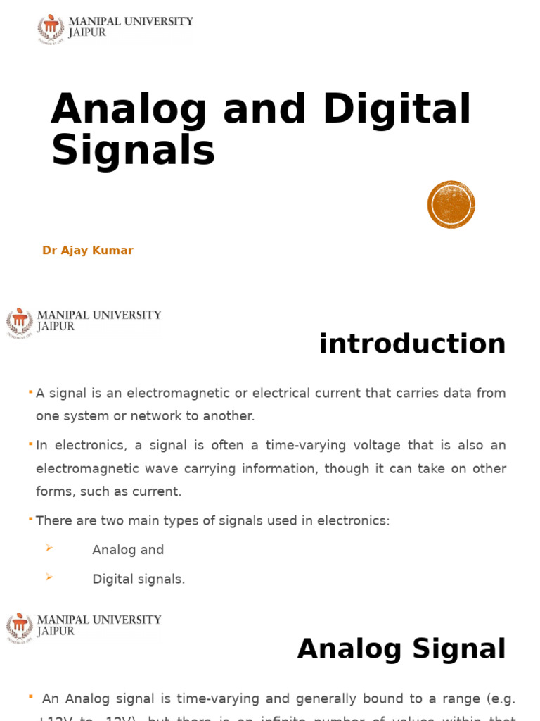 Analog and Digital Signals | PDF | Electronic Circuits | Digital Signal