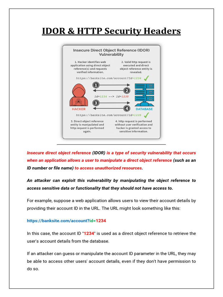 IDOR & Security Headers | PDF | Http Cookie | World Wide Web