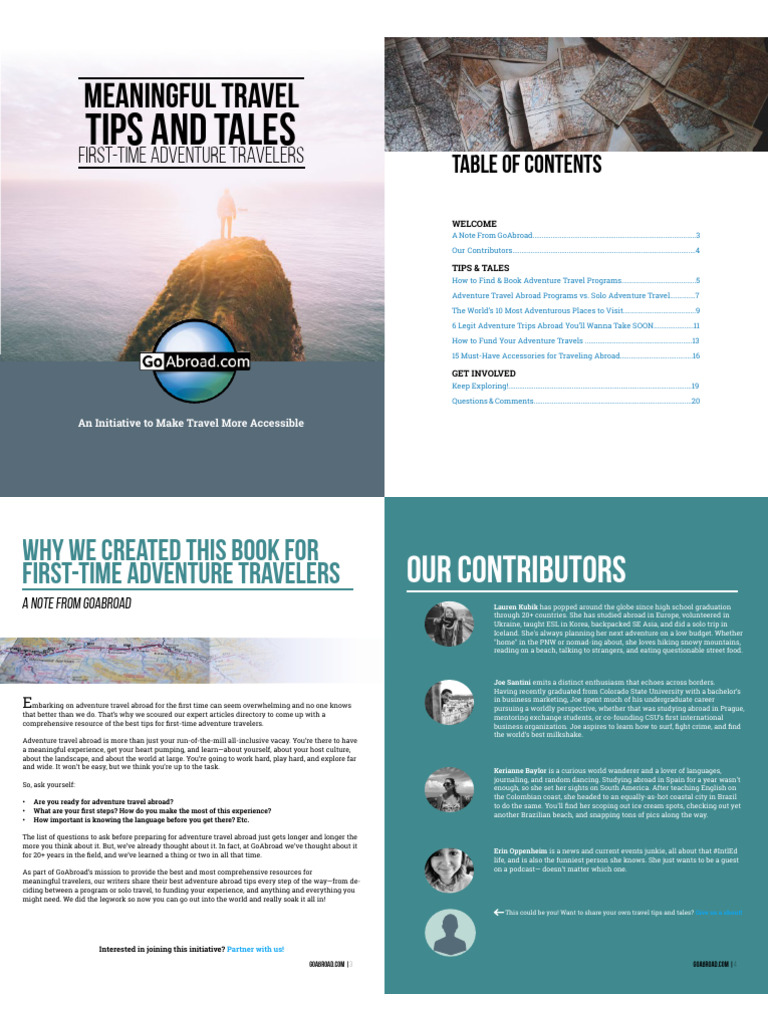 Essential Guide to Adventure Travel | PDF