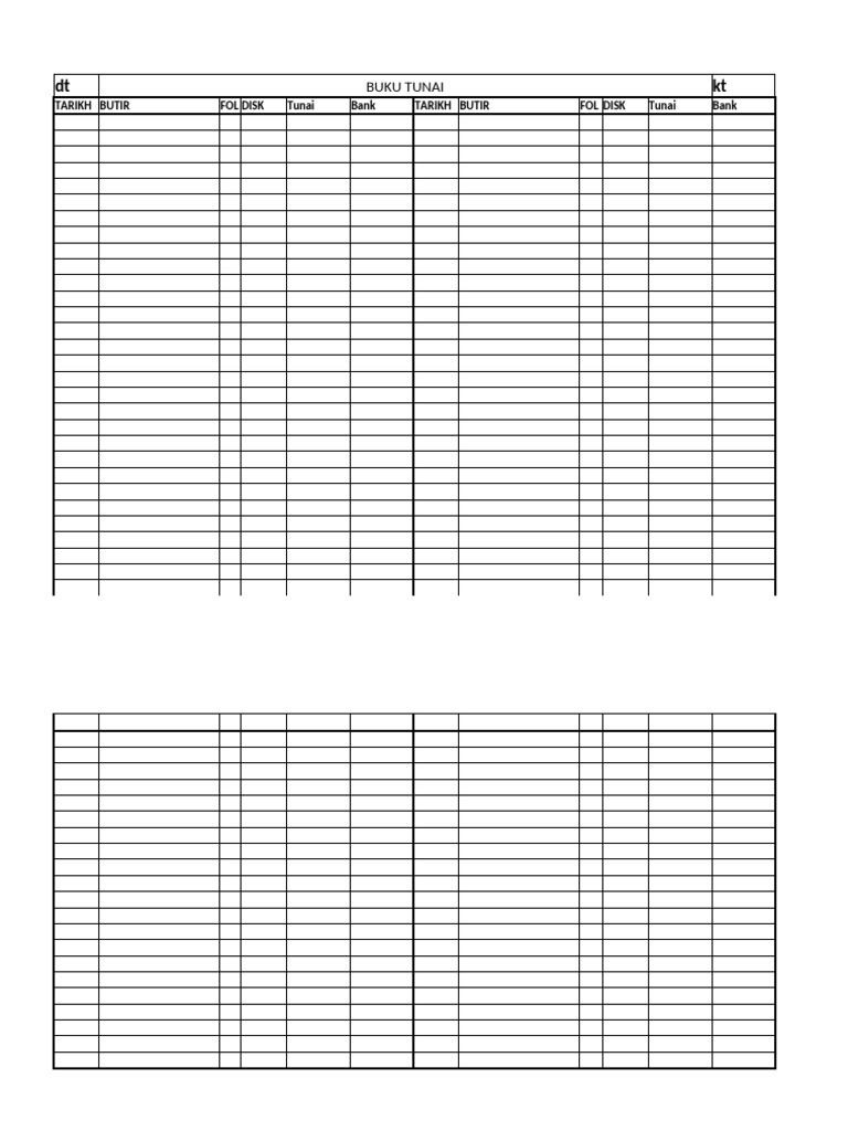 Contoh Buku Tunai | PDF
