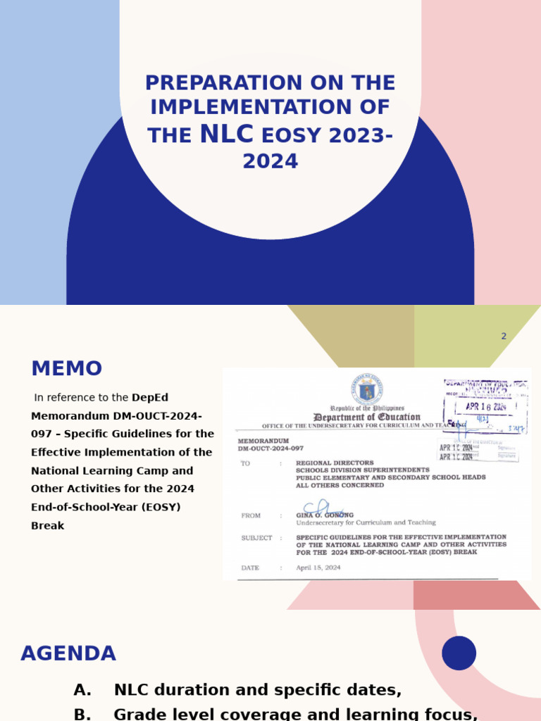 Preparation On The Implementation of The NLC Eosy | PDF