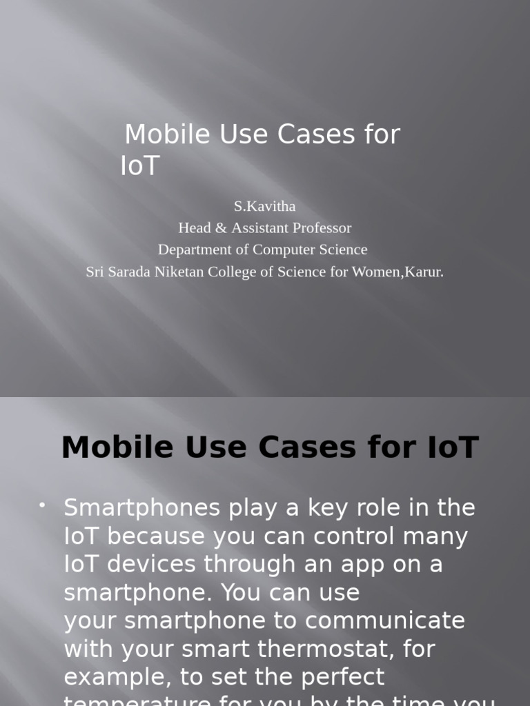 Mobile IoT Use Cases and LPWAN Overview | PDF | Internet Of Things ...