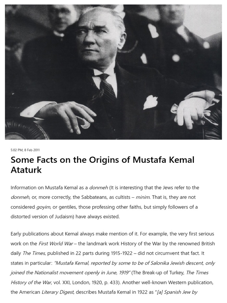 Atatürk's Donmeh Heritage Explored | PDF | Mustafa Kemal Atatürk | Jews ...