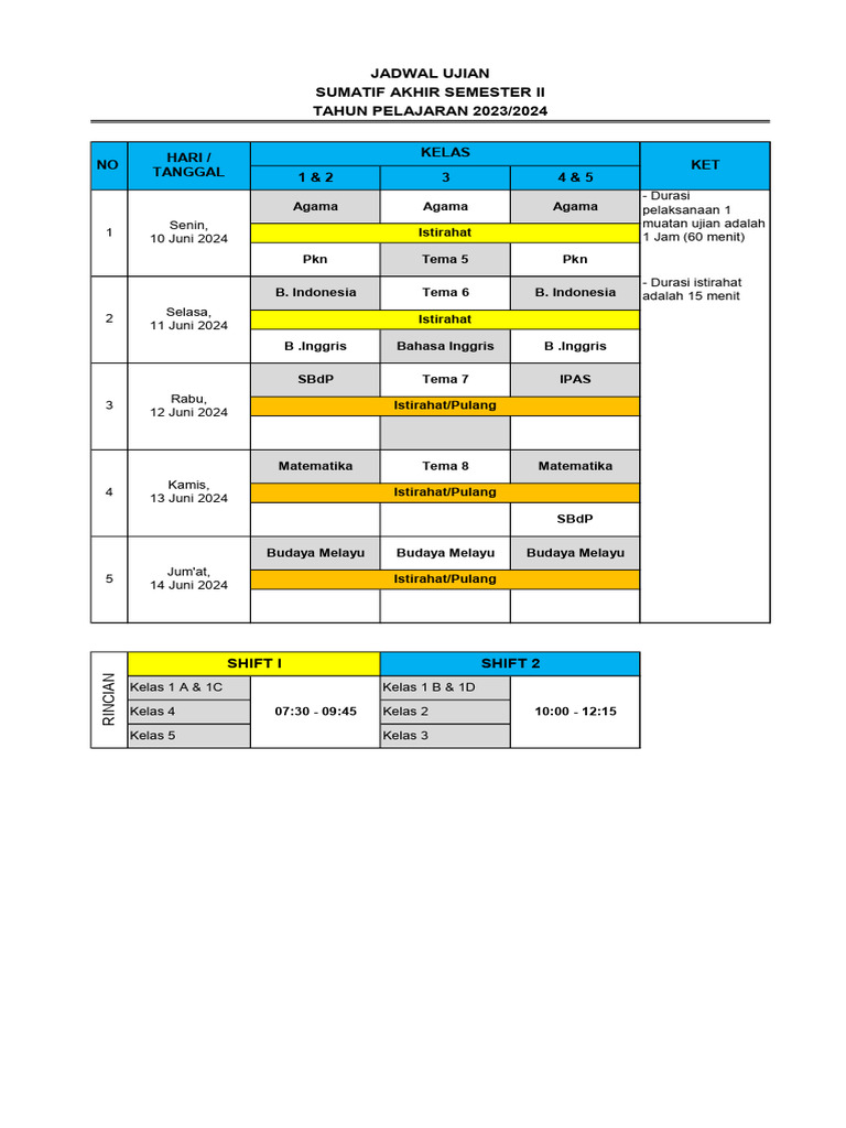 Jadwal SAS 2 - 2024 | PDF