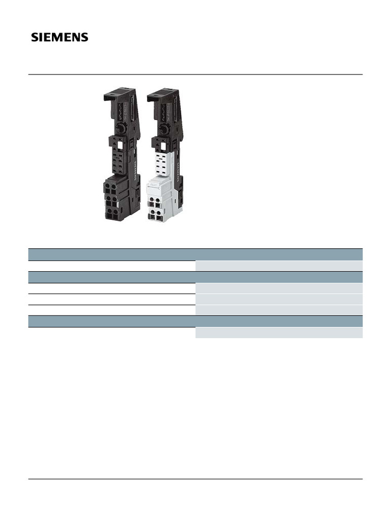 Product Data Sheet 6ES7193-4CA40-0AA0: General Information | PDF