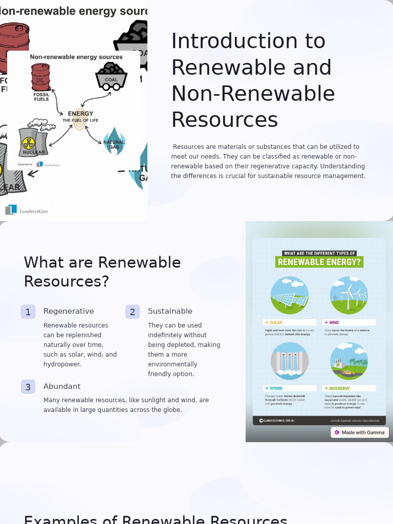 Introduction To Renewable and Non Renewable Resources | PDF | Renewable ...