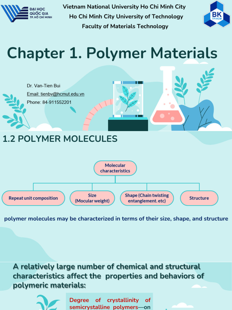 Chapter 1. STRUCTURE AND PROPERTY OF POLYMERS | PDF | Polymers | Isomer