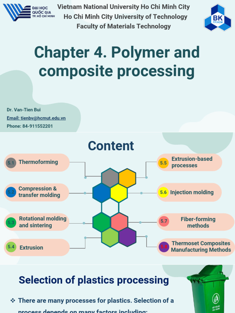 Chapter 4 Polymer and Composite Processing | PDF | Plastic | Composite Material