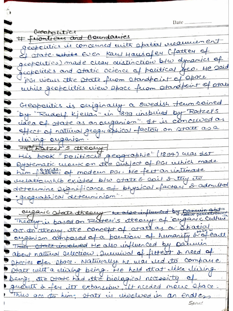Political Geography Notes | PDF
