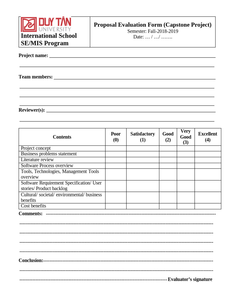 5.proposal Evaluation Form | PDF | Career & Growth | Business