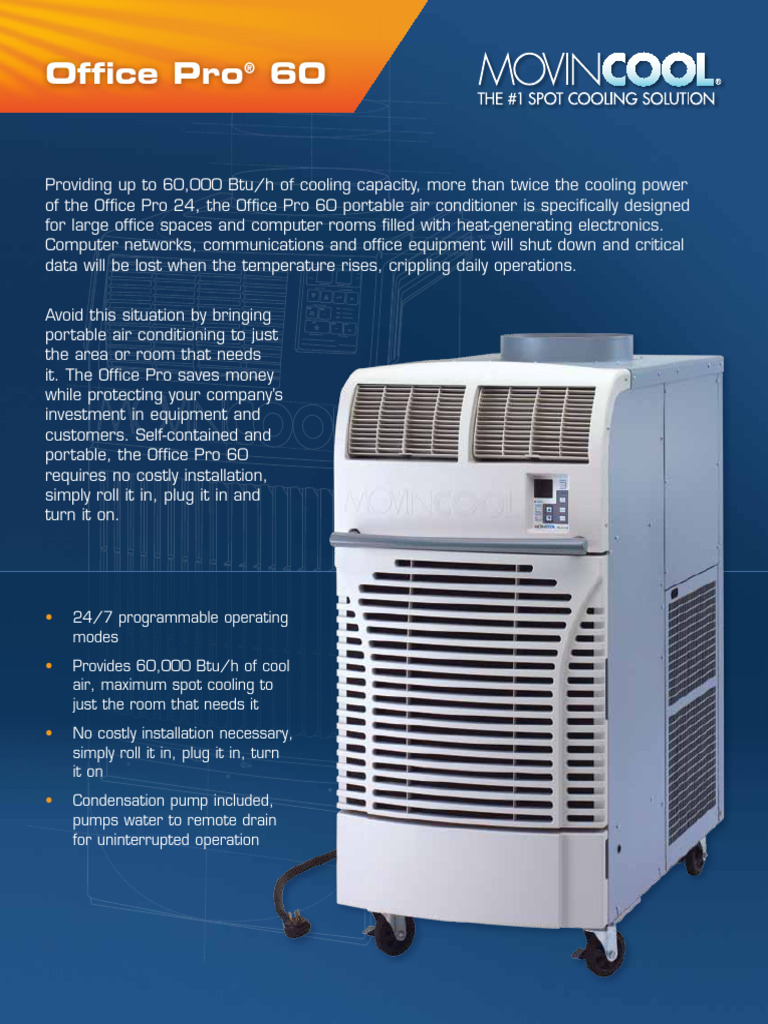 MovinCool Office Pro 60 Sell Sheet | PDF | Air Conditioning ...