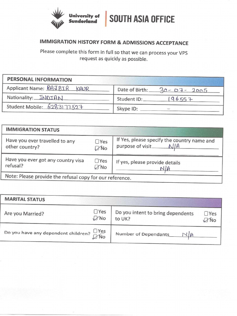 Ihs Form | PDF