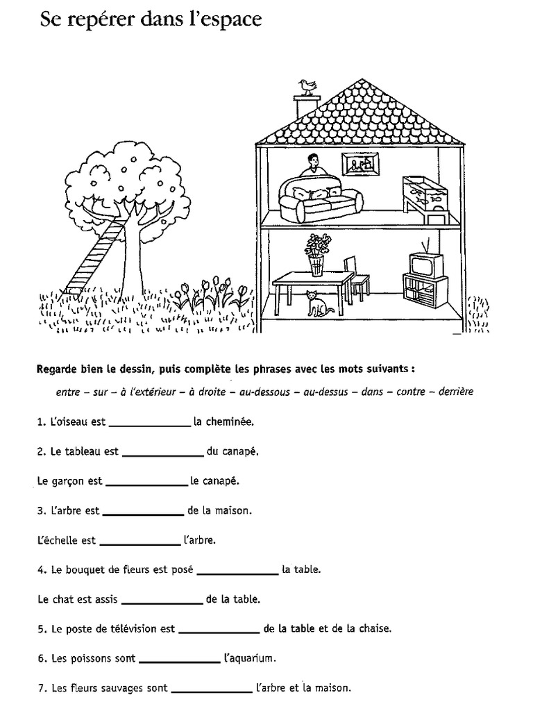 Se Repérer Dans Lespace Vocabulaire Spatial | PDF