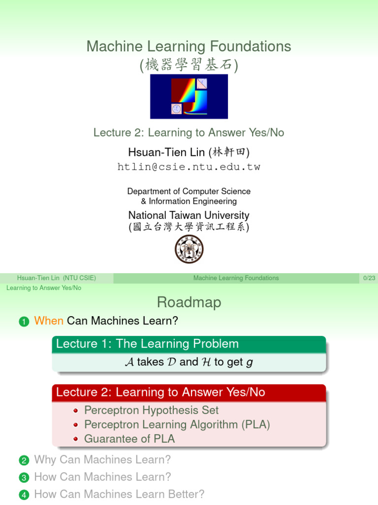 02u Handout | PDF | Machine Learning | Theoretical Computer Science