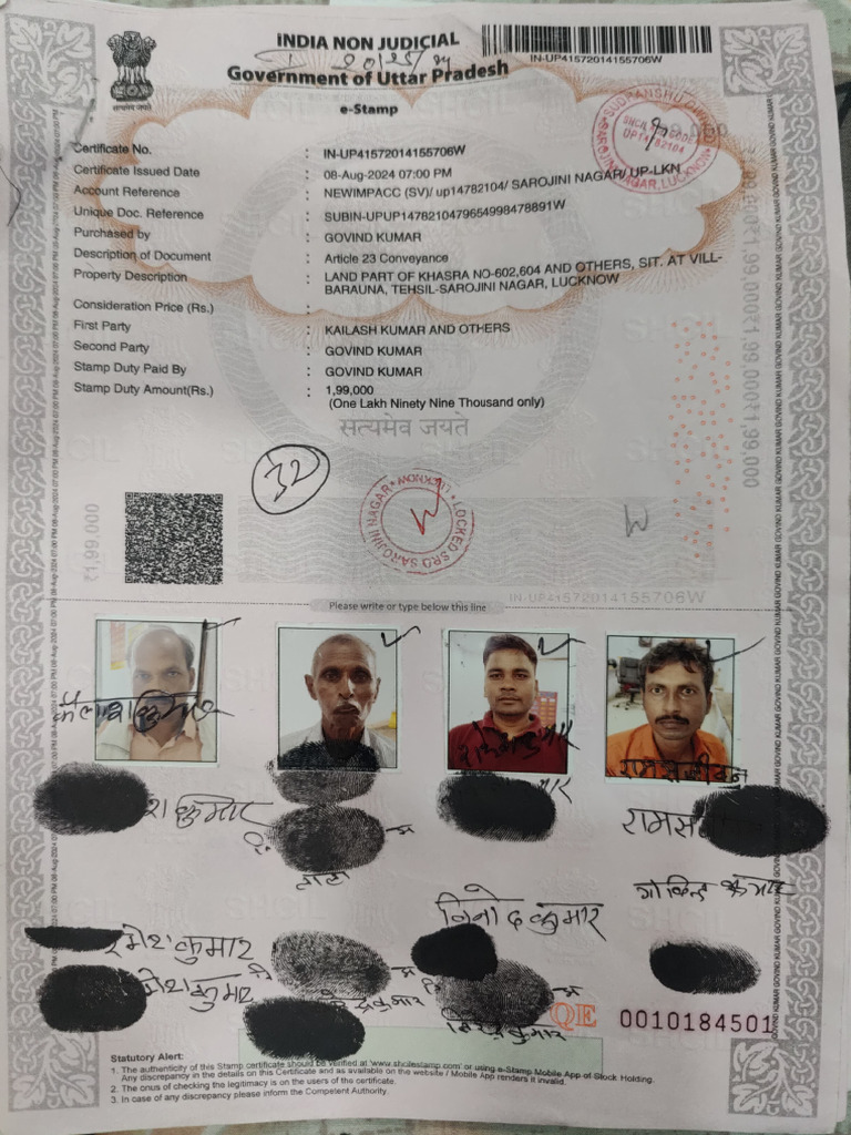 Sale Deed-602-604 Barauna To Govind Kumar | PDF