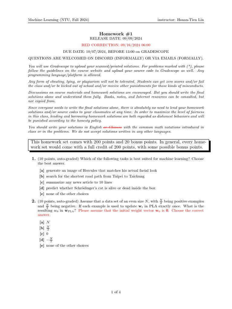 hw1_red | PDF | Algorithms | Machine Learning
