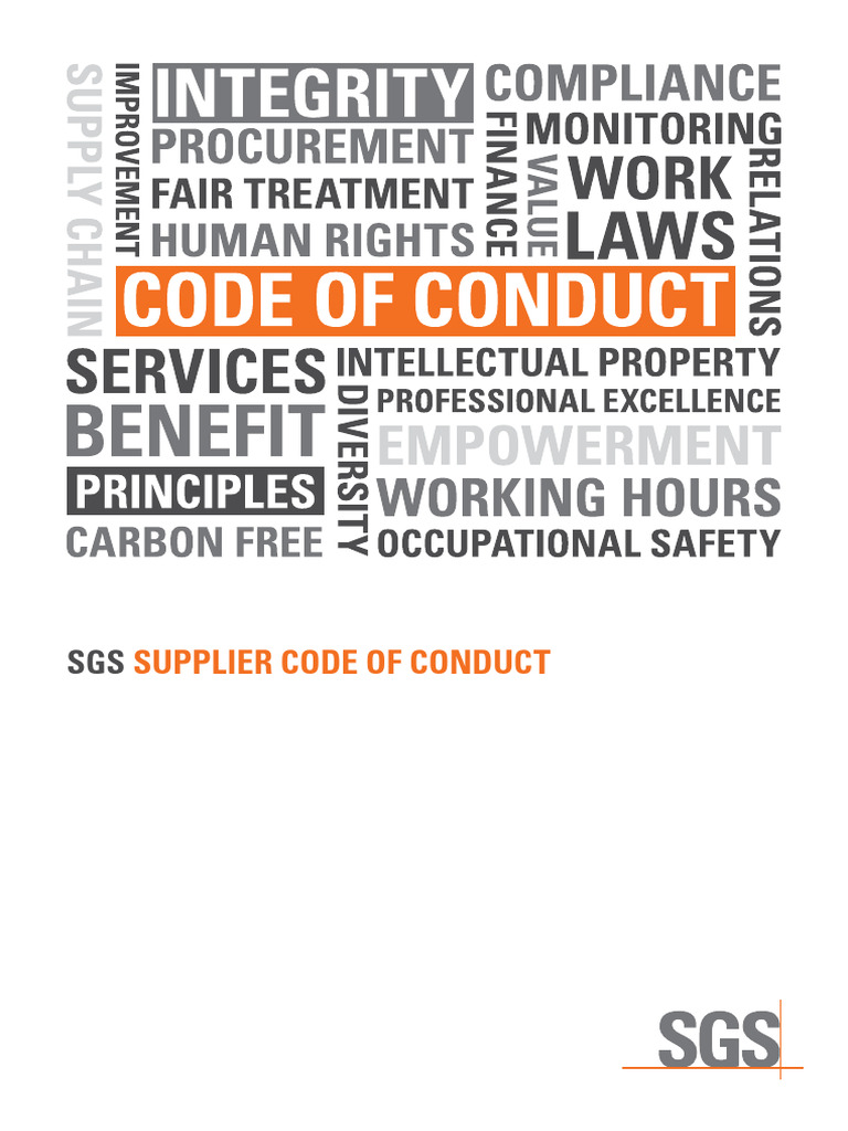 SGS Supplier Code of Conduct Overview | PDF | Occupational Safety And ...
