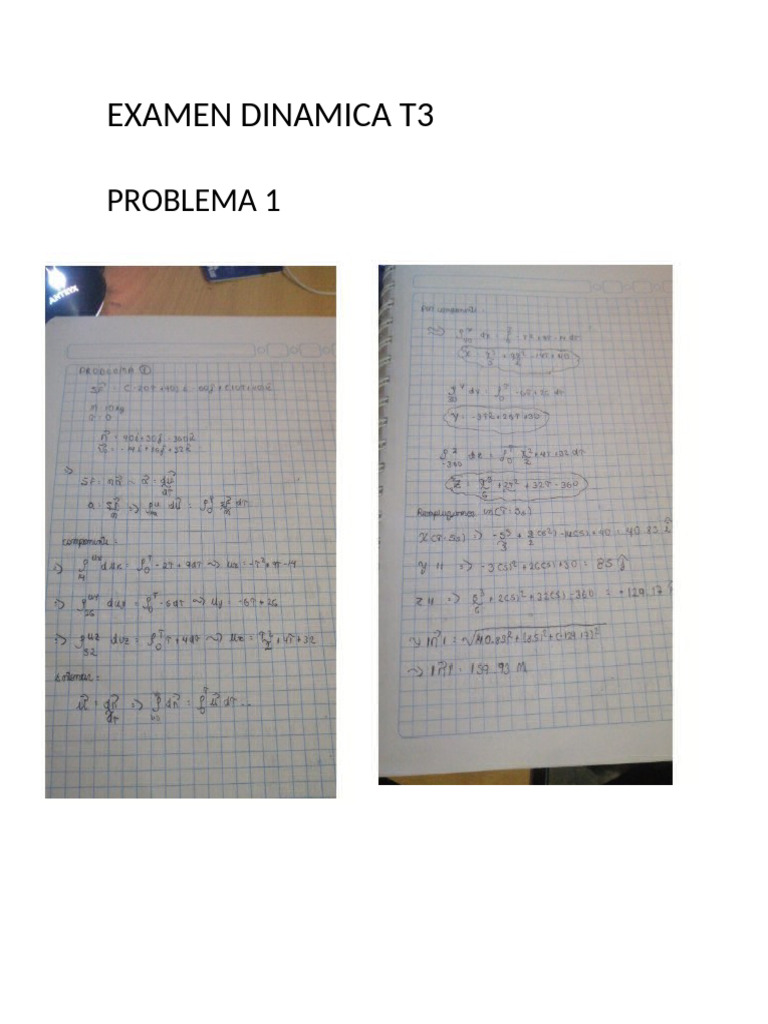 Examen Dinamica t3 Final | PDF