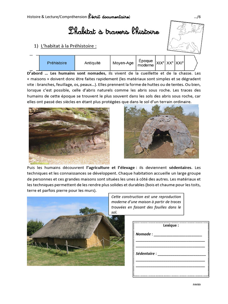 Évolution de l'Habitat à Travers les Âges | PDF | Humain