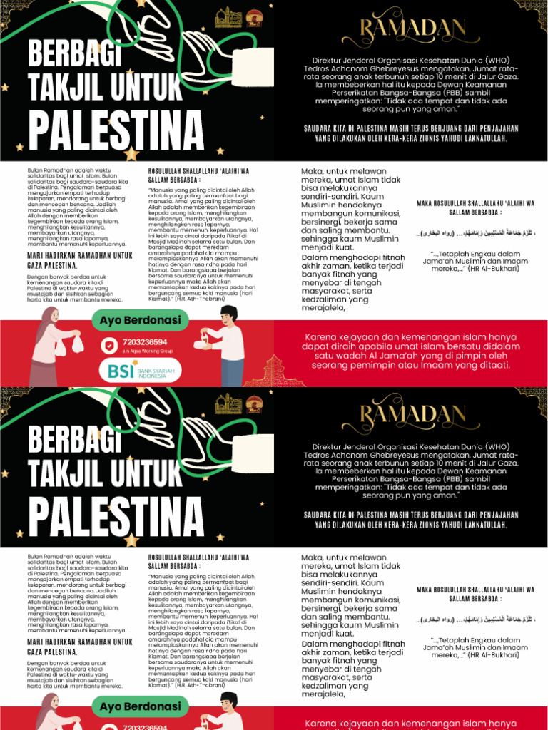 Poster Berbagi Takjil Palestina 2 | PDF